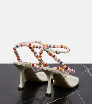 JIMMY CHOO Amiral 90 Embellished Leather Sandals