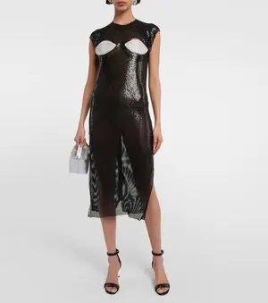 CHRISTOPHER KANE Embellished Cutout Midi Dress