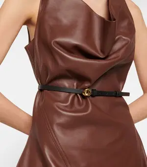 Bottega Veneta Knot Leather Belt - Black