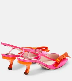 ROGER VIVIER Virgule Slingback Pumps - Orange