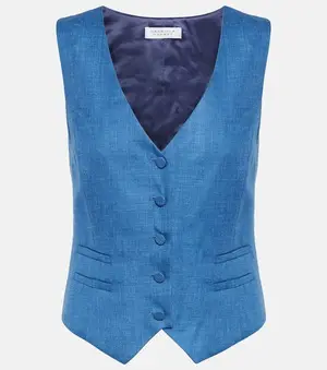 Gabriela Hearst Coleridge Wool-blend Vest - Blue