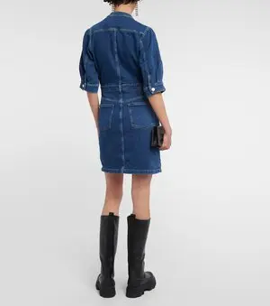 7 For All Mankind Marina Denim Mini Shirt Dress