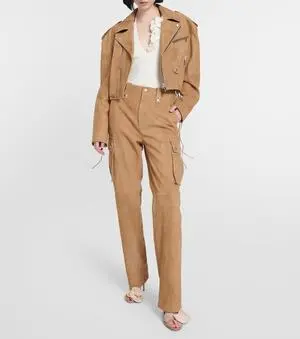 Magda Butrym Suede Cargo Trousers