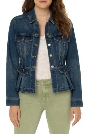 LIVERPOOL Peplum Denim Jacket - Seedling