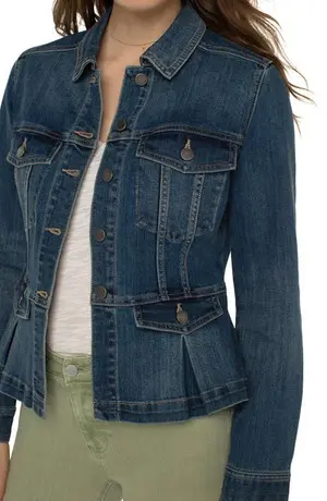 LIVERPOOL Peplum Denim Jacket