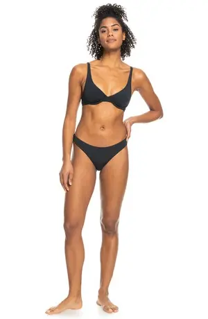 Roxy Beach Classics Tanga Bikini Bottom - Anthracite