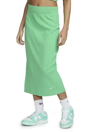Nike Ribbed Cotton Blend Skirt
