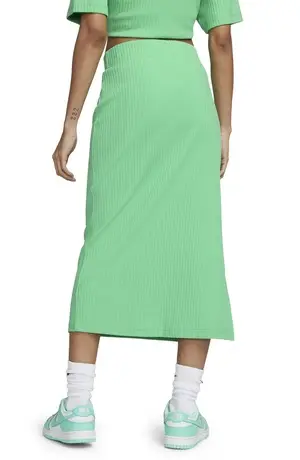 Nike Ribbed Cotton Blend Skirt