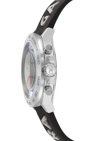 FERRAGAMO Chronograph Silicone Strap Watch