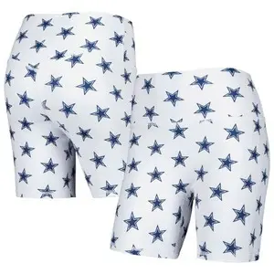 KADYLUXE Allover Print Biker Shorts - White