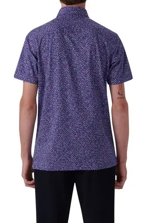 Bugatchi Ooohcotton® Floral Short Sleeve Button-up Shirt