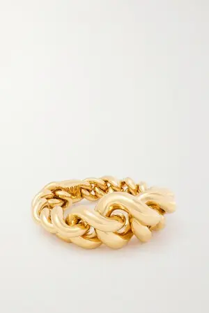 MAOR Curb Chain 18-karat Diamond Ring - Gold