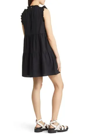 Bp. Ruffle Tiered Cotton Babydoll Dress
