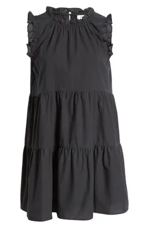 Bp. Ruffle Tiered Cotton Babydoll Dress