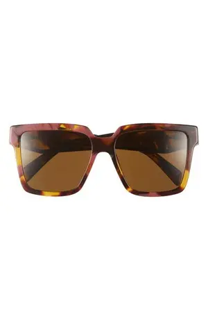 Prada Prada 56mm Square Sunglasses Brown
