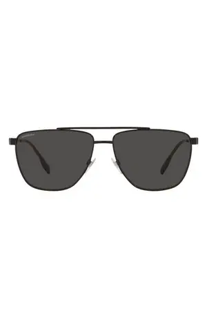 Burberry Blaine 61mm Pilot Sunglasses - Black