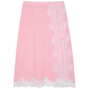CHRISTOPHER KANE Lace-trimmed Split Midi Skirt