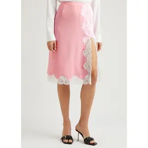 CHRISTOPHER KANE Lace-trimmed Split Midi Skirt