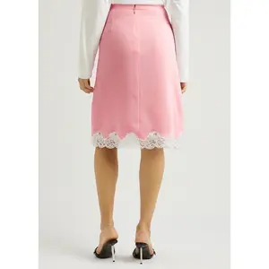 CHRISTOPHER KANE Lace-trimmed Split Midi Skirt