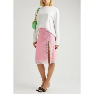 CHRISTOPHER KANE Lace-trimmed Split Midi Skirt