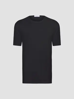 Stefano Ricci Solid Cotton Crewneck T-shirt - Jet Black