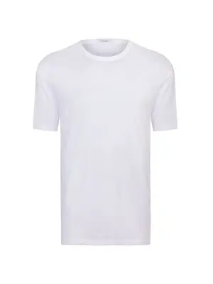 Stefano Ricci Solid Cotton Crewneck T-shirt White