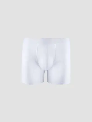 Stefano Ricci Solid Cotton Boxer Briefs White