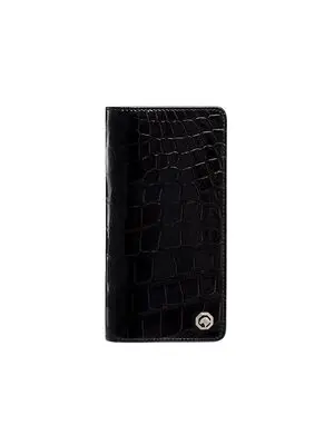 Stefano Ricci Men's Diamante Crocodile And Calfskin Bifold Wallet - Black - Black