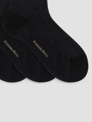 Stefano Ricci 6-pack Cotton Socks - Black