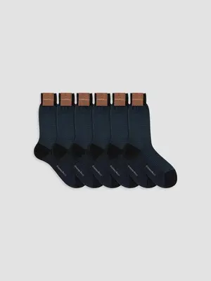 Stefano Ricci 6-pack Cotton Socks - Blue