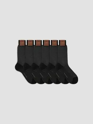 Stefano Ricci 6-pack Cotton Socks - Grey