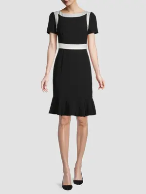 Shani Colorblocked Satin Dress