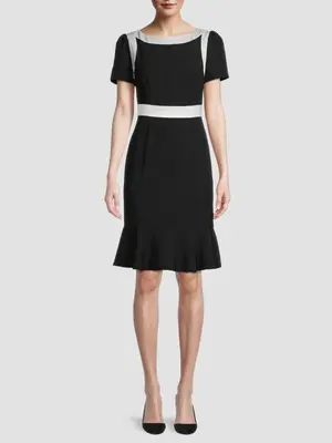 Shani Colorblocked Satin Dress