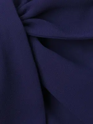Shani Twisted Bow Crepe Cocktail Dress - Blue