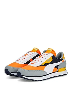 PUMA Puma Men's Future Rider Play On Lace Up Sneakers Orange