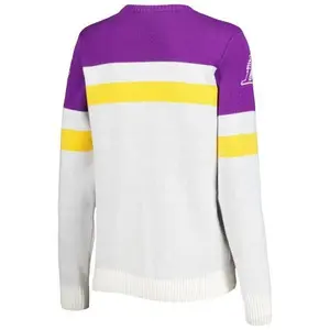 LUSSO Cream Los Angeles Lakers Dominique Pullover Sweater
