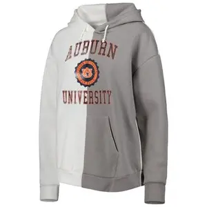 GAMEDAY COUTURE Gray/ Auburn Tigers Split Pullover Hoodie