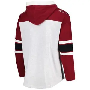 '47 Arizona Cardinals Heather Gridiron Lace-up Pullover Hoodie
