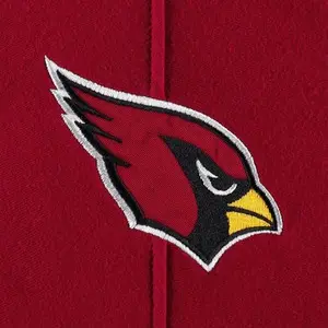 '47 Arizona Cardinals Heather Gridiron Lace-up Pullover Hoodie