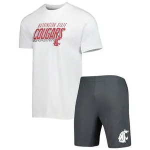 CONCEPTS SPORT White Washington State Cougars Downfield T-shirt & Shorts Set