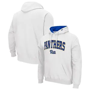 COLOSSEUM Pitt Panthers Arch & Team Logo 3.0 Pullover Hoodie - White
