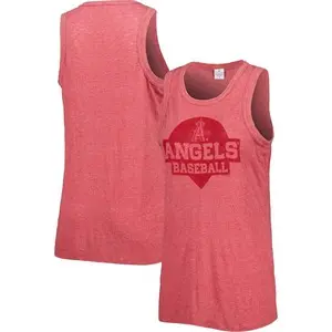 SOFT AS A GRAPE Los Angeles Angels Tri-blend Tank Top - Red