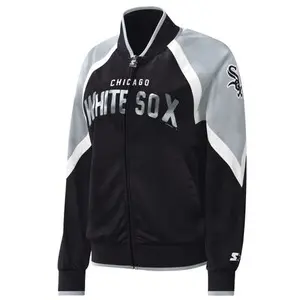 STARTER Chicago White Sox Touchdown Raglan Full-zip Track Jacket