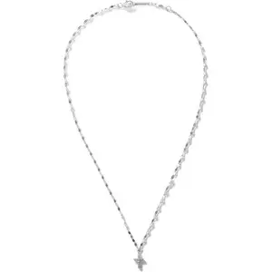 Lana Jewelry 14k Gold Mini Diamond Cross Pendant Necklace - White