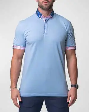 MACEOO Mozart Polo Shirt Blue