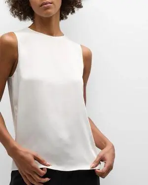 Theory Silk Shell Top - Ivory