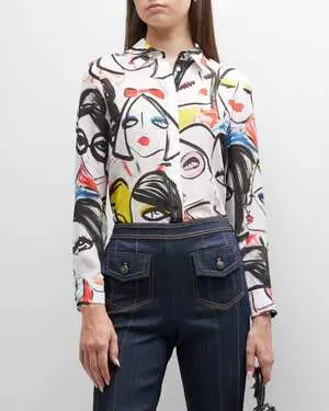 Alice + Olivia X Blair Z Willa Silk Blouse - Blair Z