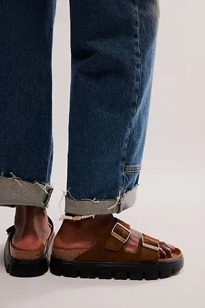 BIRKENSTOCK Arizona Chunky Sandals - Dark Tea Suede
