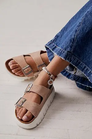 BIRKENSTOCK Arizona Chunky Sandals Warm Sand Suede