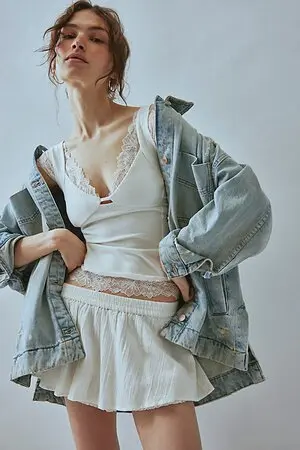Free People Free People We The Free Madison City Denim Jacket Robins Egg
